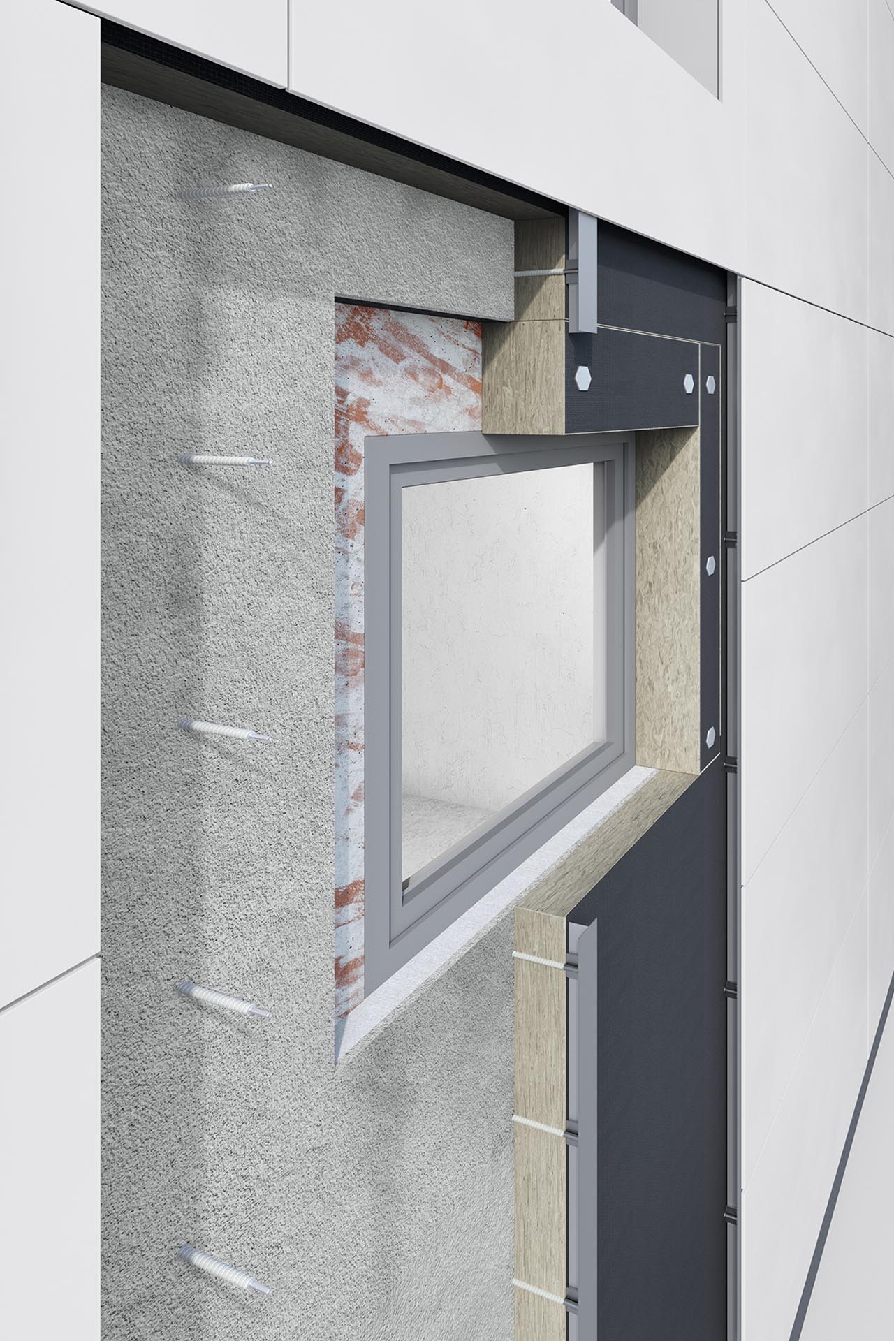 Schöck: Fassadensanierungssystem mit Isolink Typ F